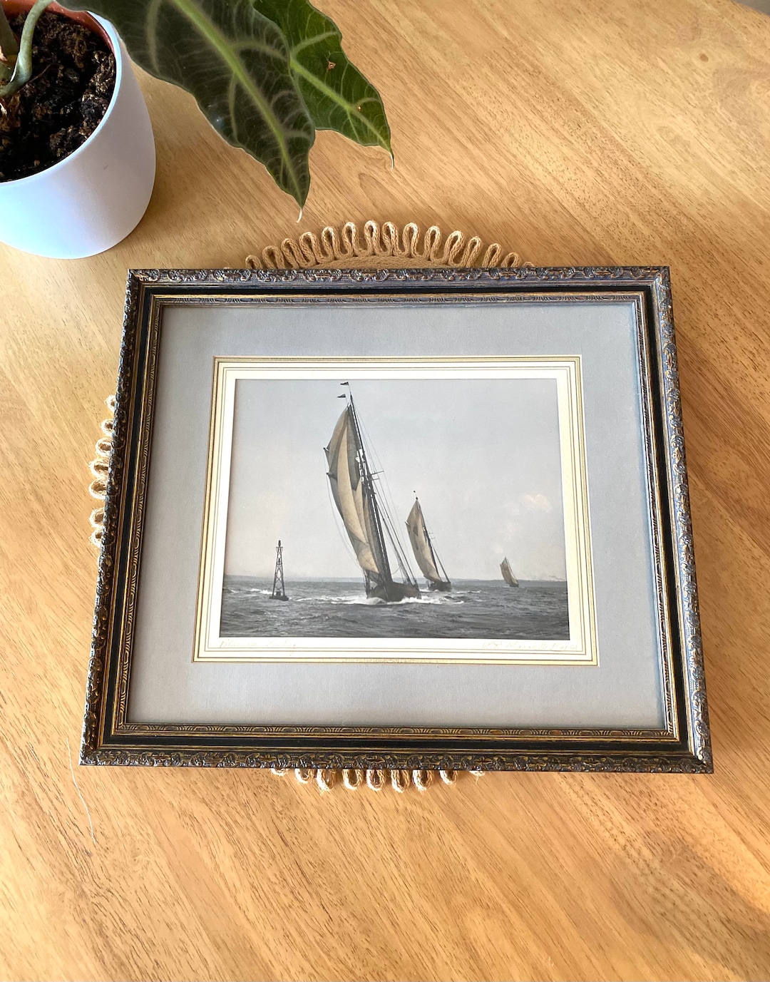 Sailboat Photograph Boat Art Print Framed Sailboat Artwork Seascape ...