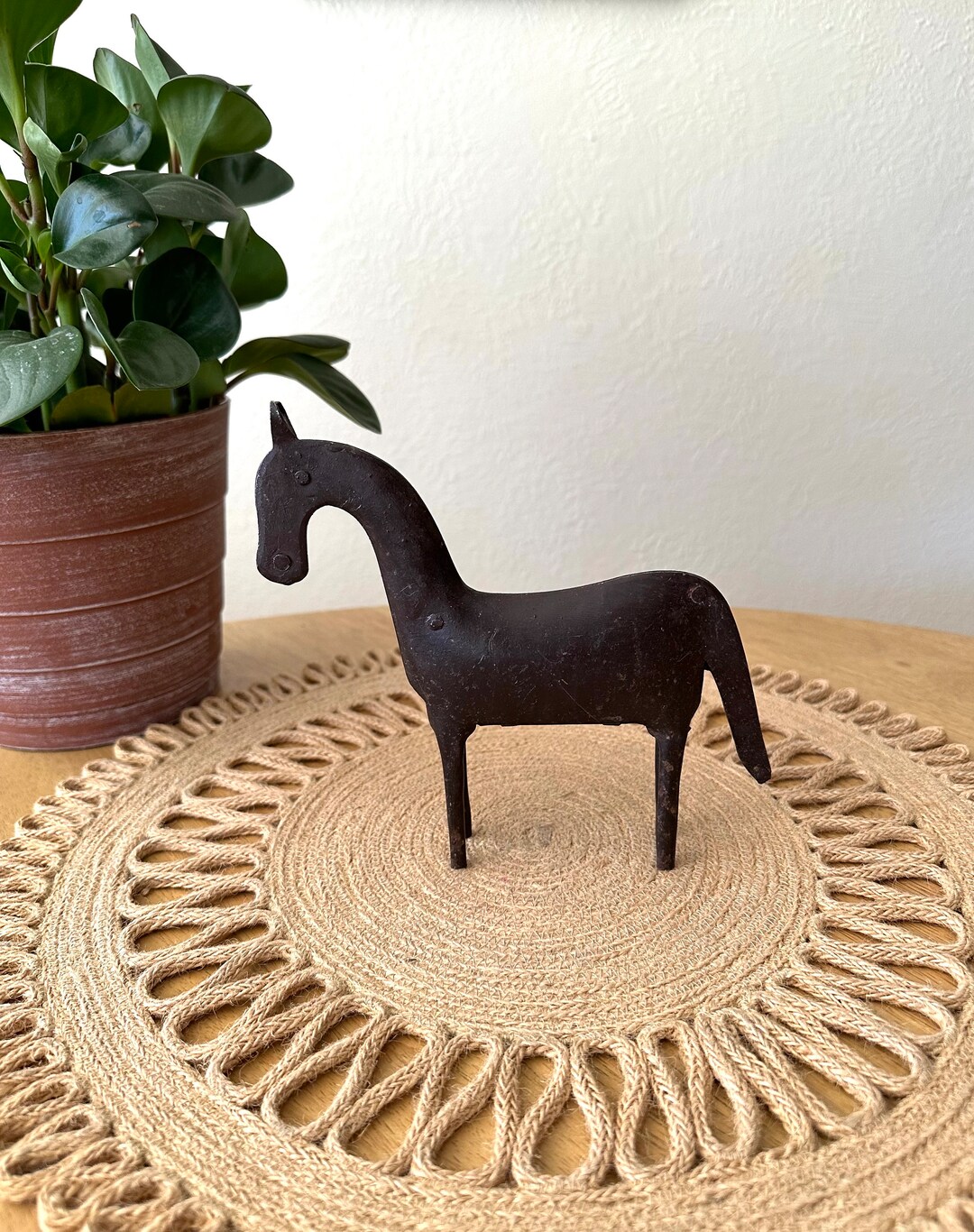 Metal Horse Statue Rustic Horse Statue Brutalist Horse Sculpture ...