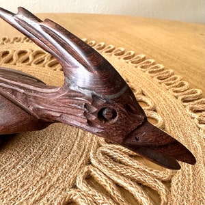 Wood Roadrunner Statue Wooden Roadrunner Sculpture Wood Desert Bird Art ...