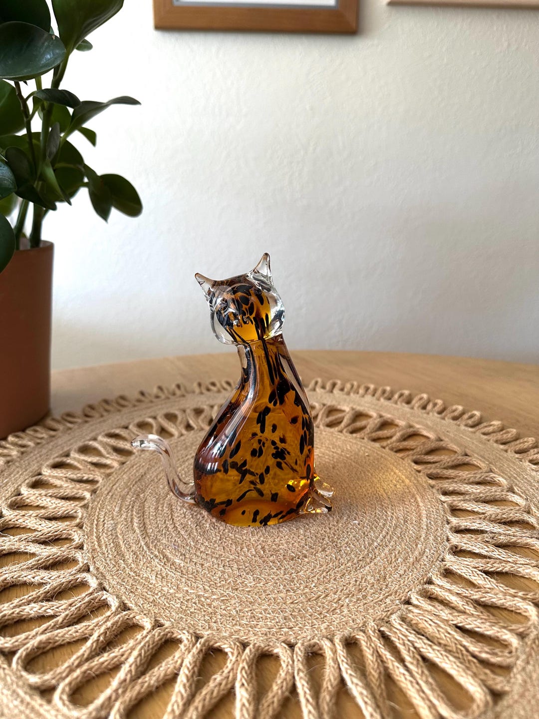 Glass Cat Statue Glass Cat Paperweight Bookshelf Decor Cat Lady Gift - Etsy