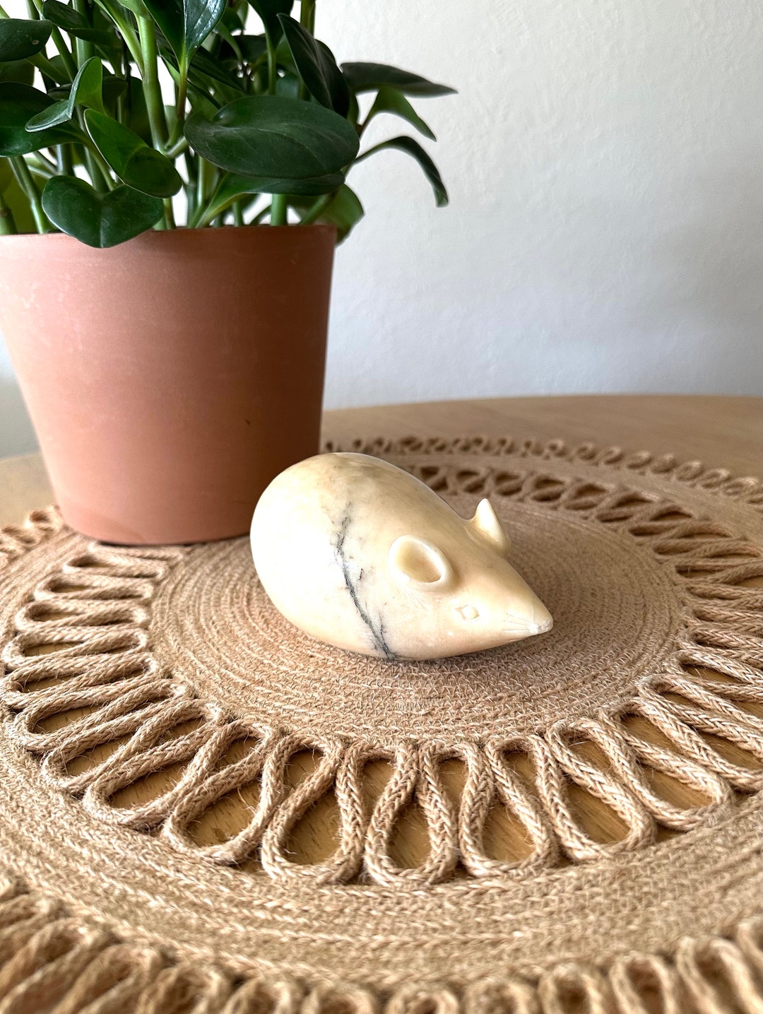 Stone Mouse Figure Marble Mouse Statue Stone Paperweight Bookshelf ...