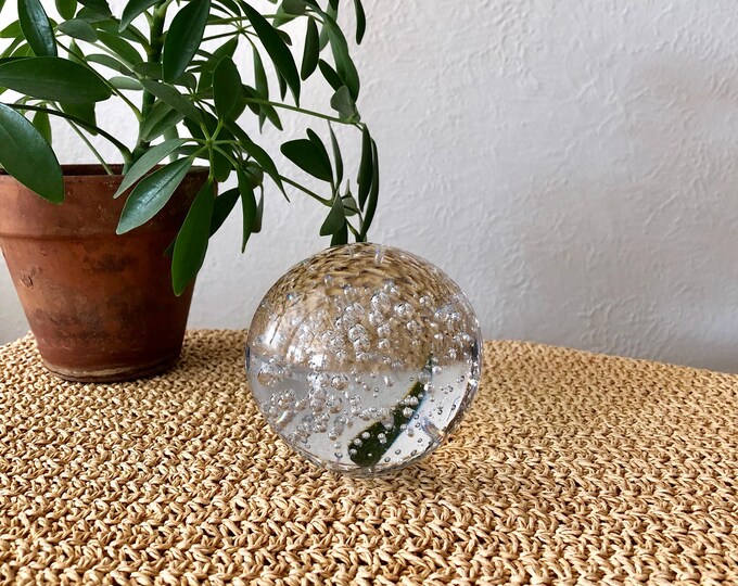 Glass Ball Paperweight / Clear Glass / Glass Paperweight / - Etsy