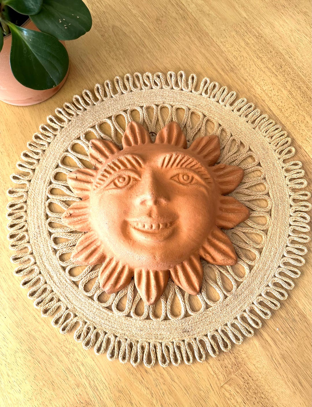 Ceramic Sun Wall Hanging Terra Cotta Sun Wall Art Outdoor Wall Decor - Etsy