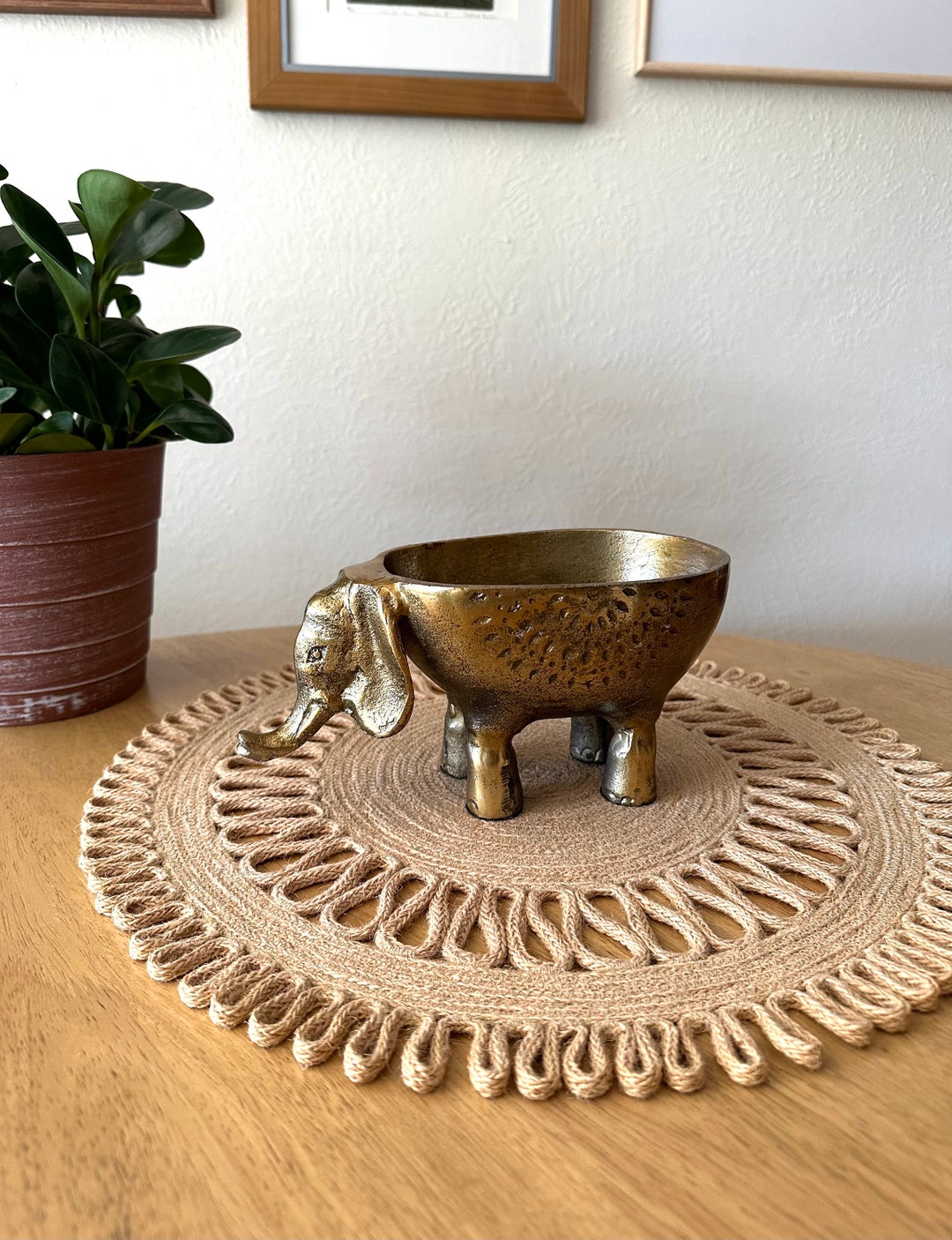 Elephant Planter Gold Metal Elephant Plant Pot Gold Elephant Bowl - Etsy