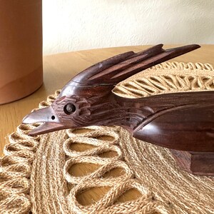 Wood Roadrunner Statue Wooden Roadrunner Sculpture Wood Desert Bird Art ...