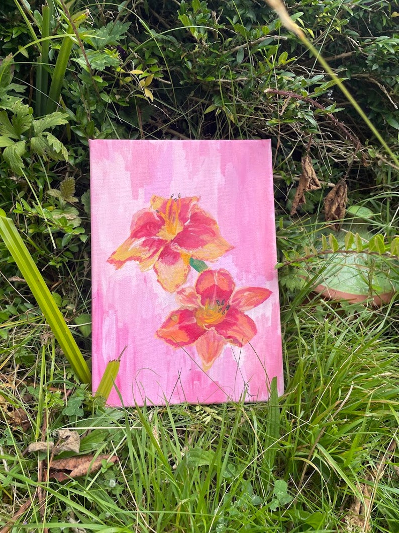 Daylilies Painting - Etsy
