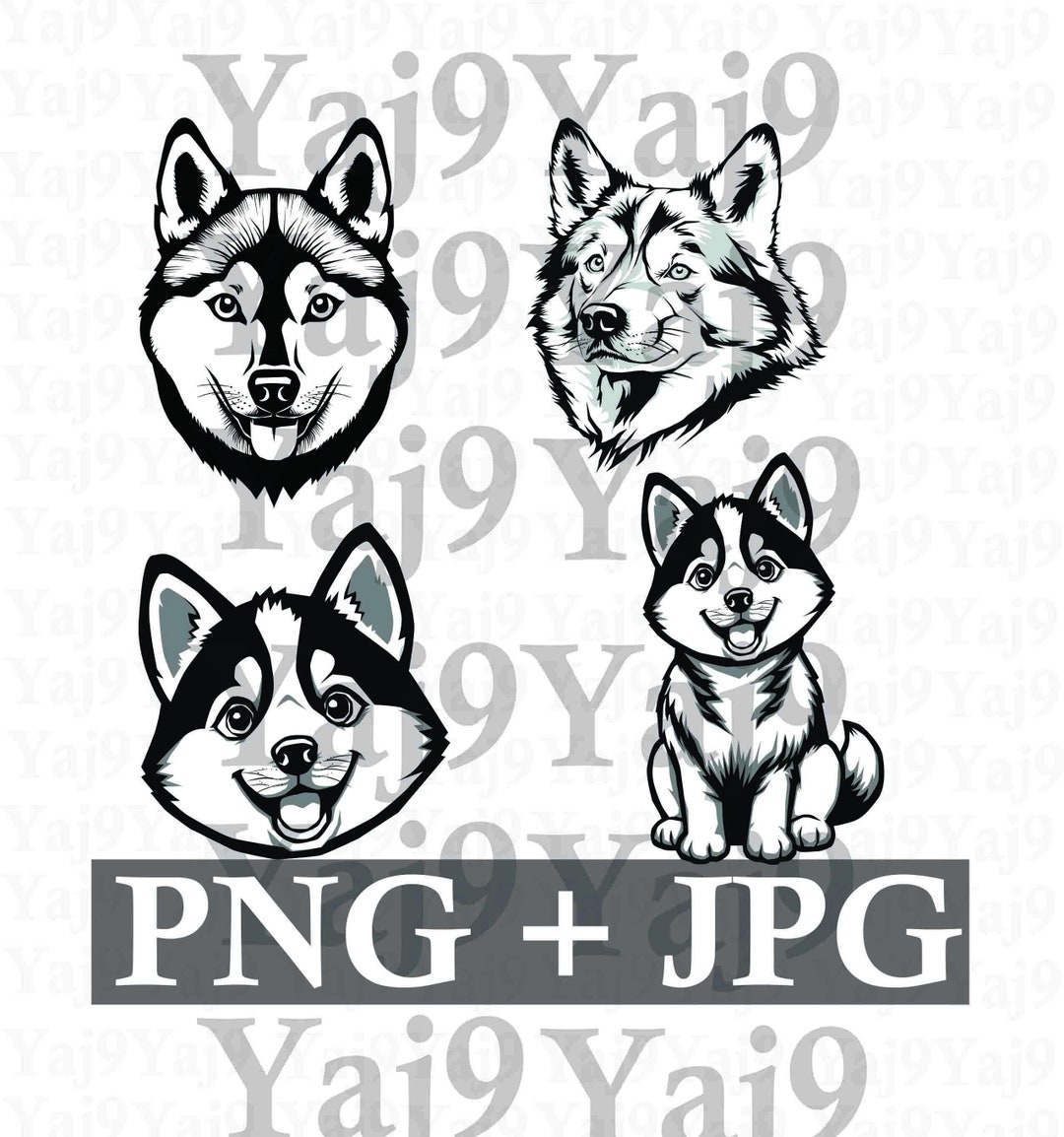 Husky Designs, Dogs Logo, Perfect for T-shirt, Wall Poster, Business ...