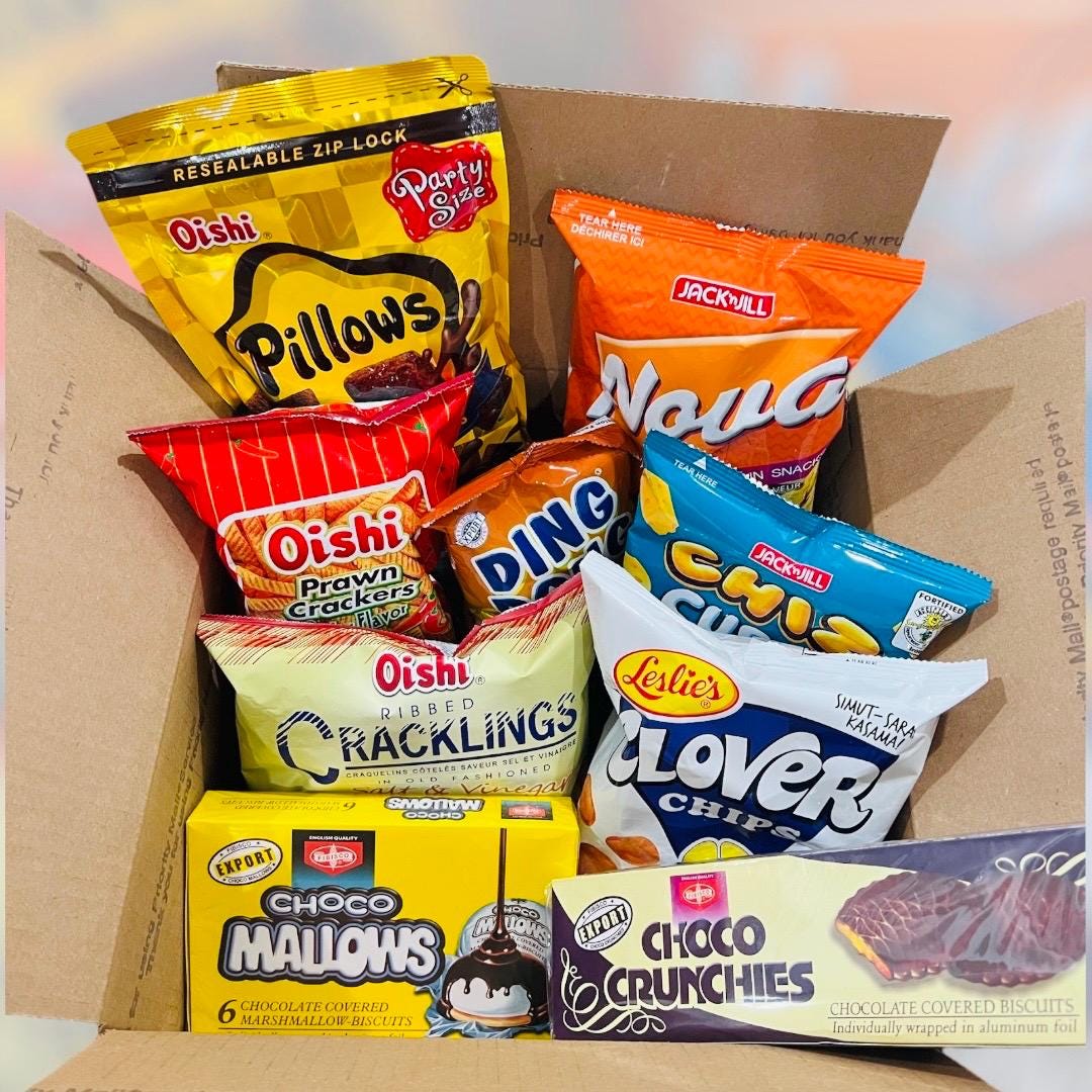 Pinoy Snack Box: Chips, Crackers & Sweet Biscuits - Made in Philippines ...