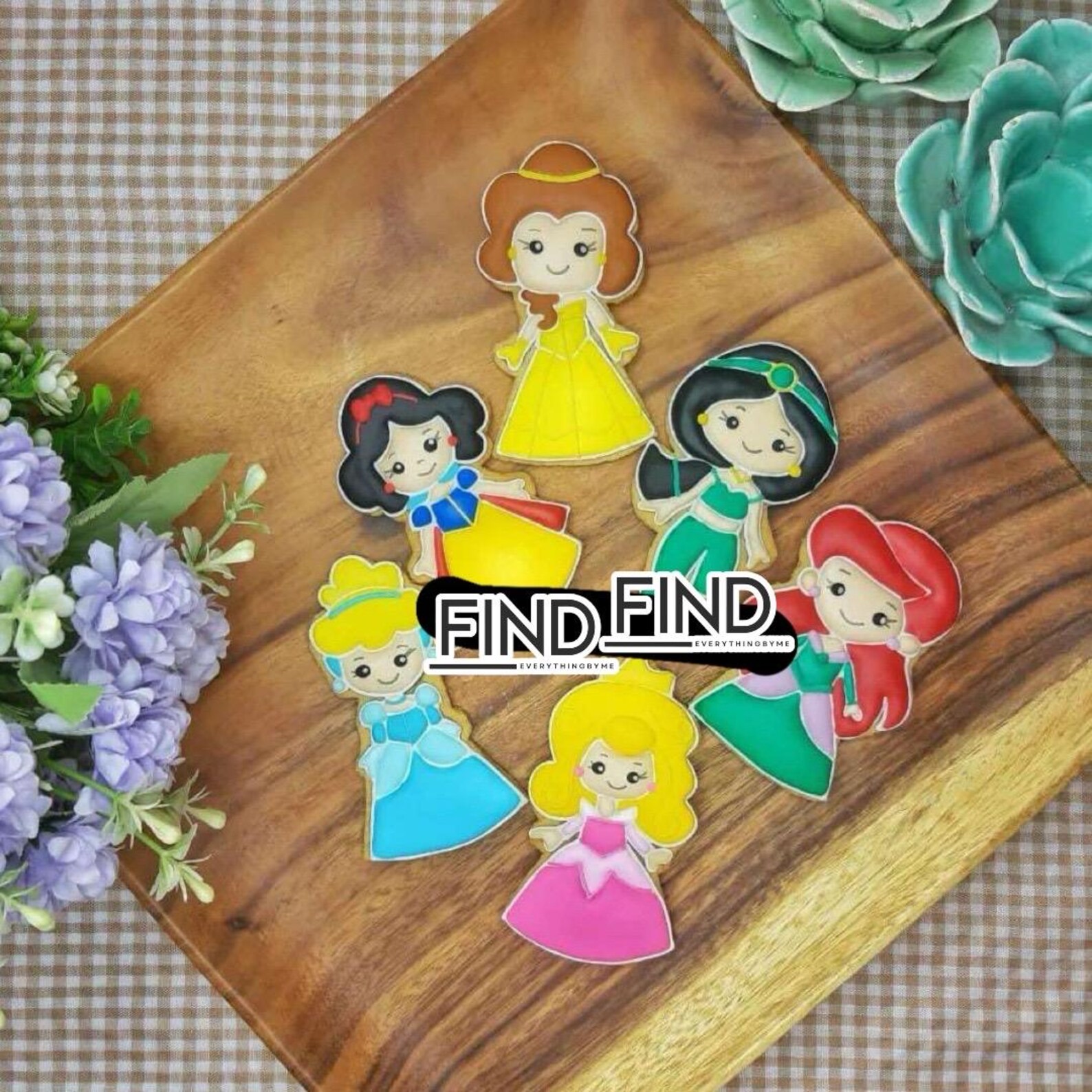 Princess Sugar Cookies | Customized | Princess Characters | Theme Party ...