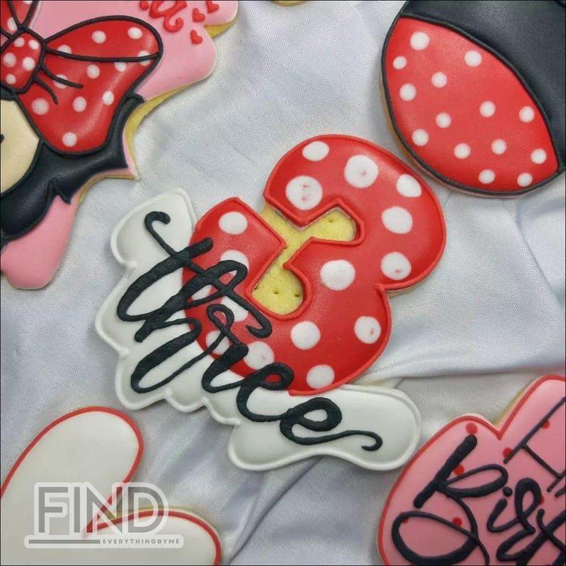 Minnie Mouse Sugar Cookies Customized Disney Theme - Etsy