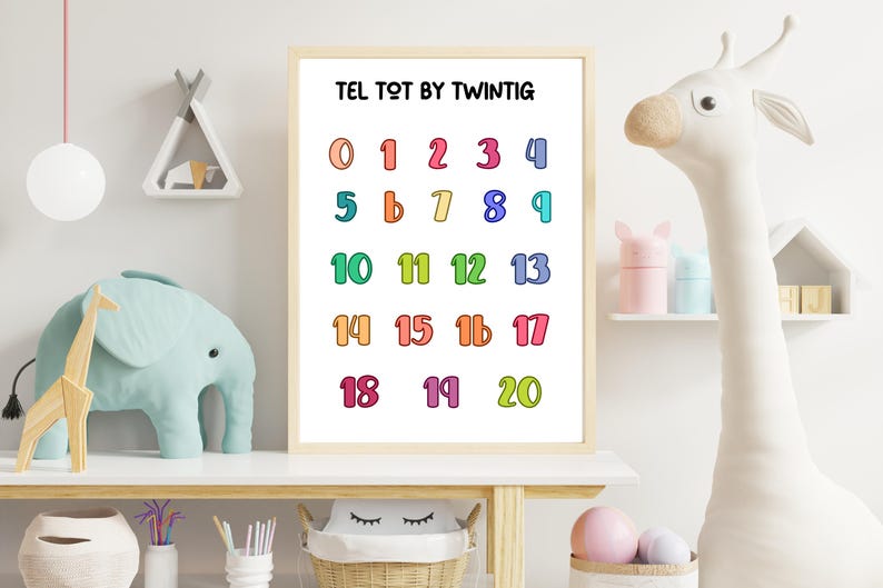 Afrikaans Educational Posters Shapes, Numbers, and Colors for Kids ...