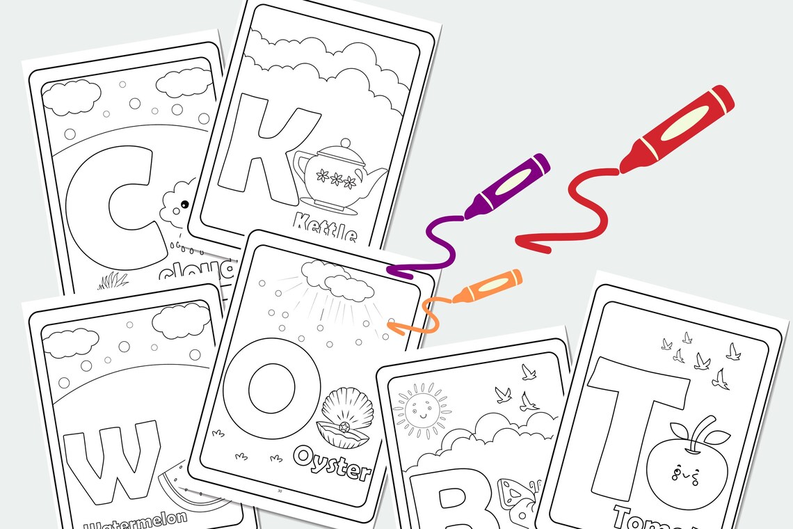 ABC Alphabet Coloring Pages for Kids, Printable Coloring Pages for Kids ...