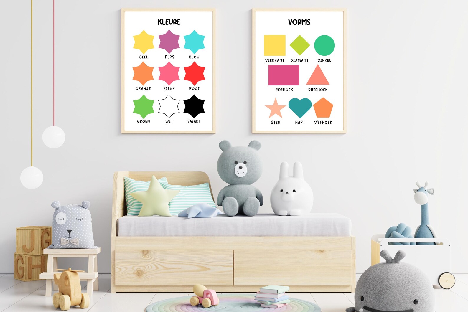 Afrikaans Educational Posters Shapes, Numbers, and Colors for Kids ...