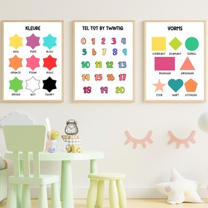 Afrikaans Educational Posters Shapes, Numbers, and Colors for Kids ...
