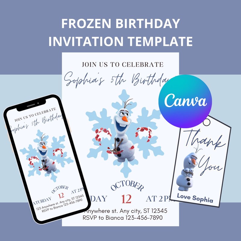 Olaf Invitation - Etsy
