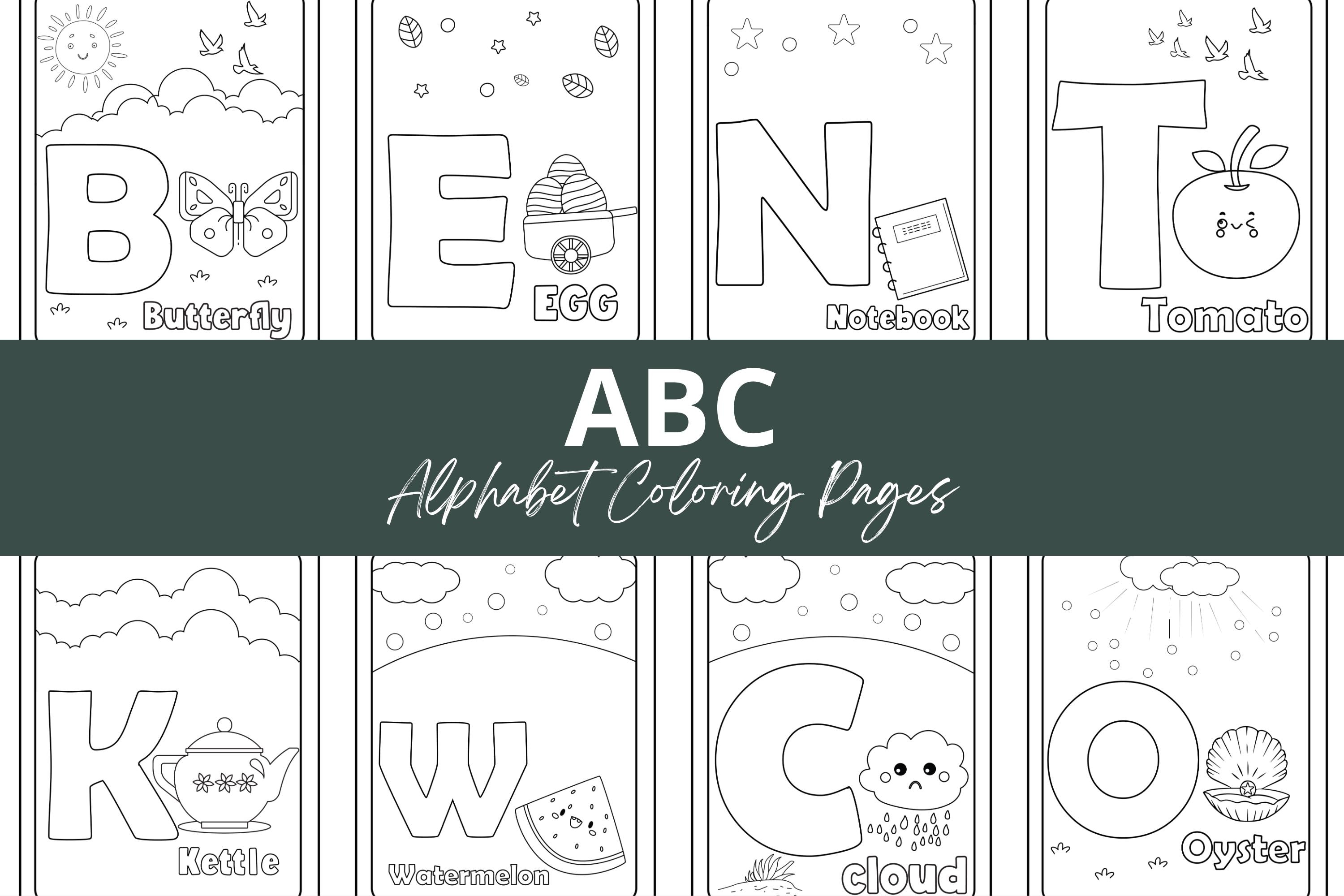 ABC Alphabet Coloring Pages for Kids, Printable Coloring Pages for Kids ...