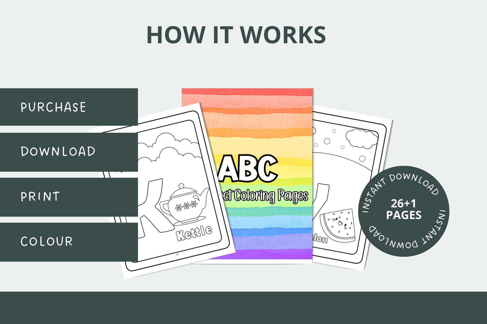 ABC Alphabet Coloring Pages for Kids, Printable Coloring Pages for Kids ...