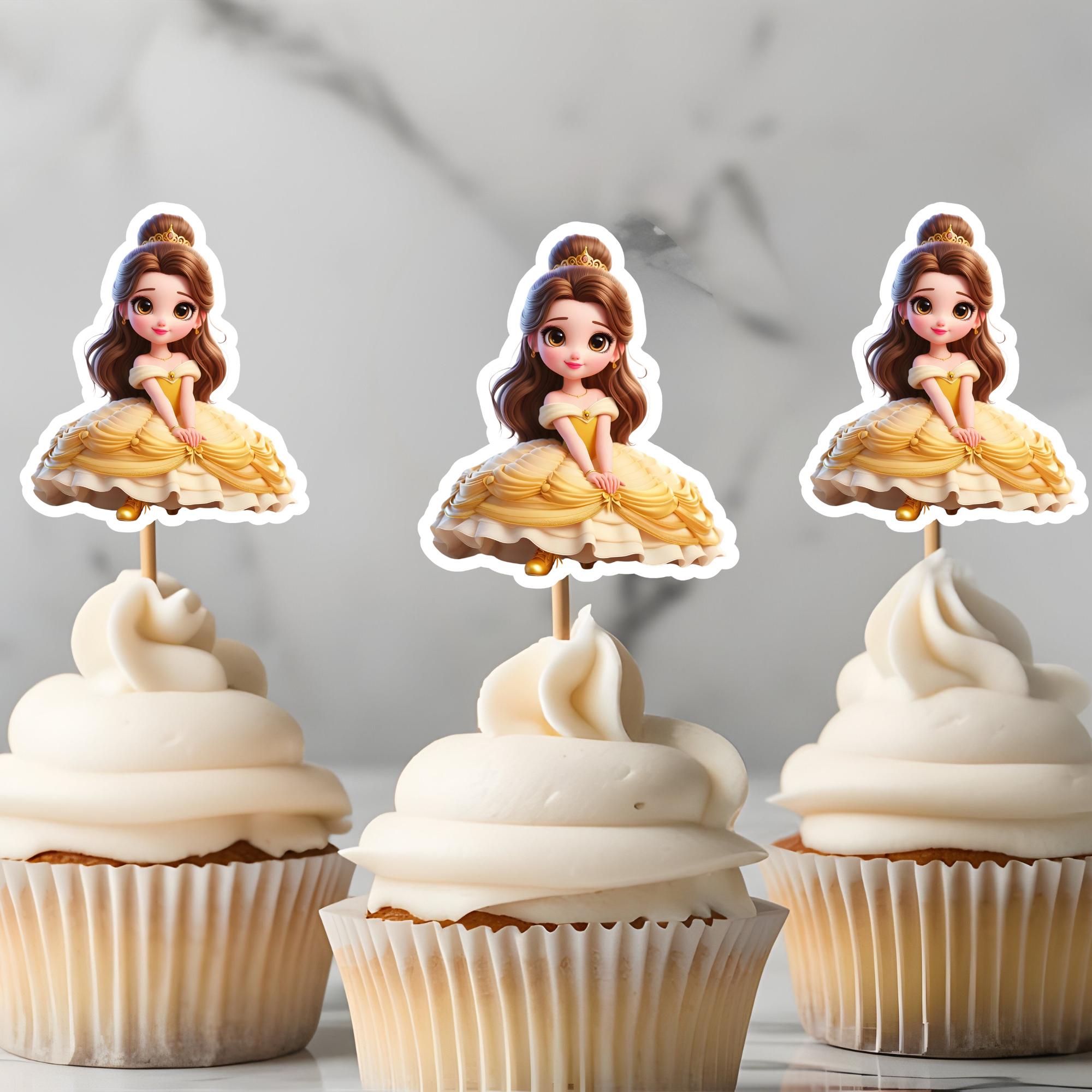 Printable Belle Cupcake Toppers | Instant Download | Beauty and the ...