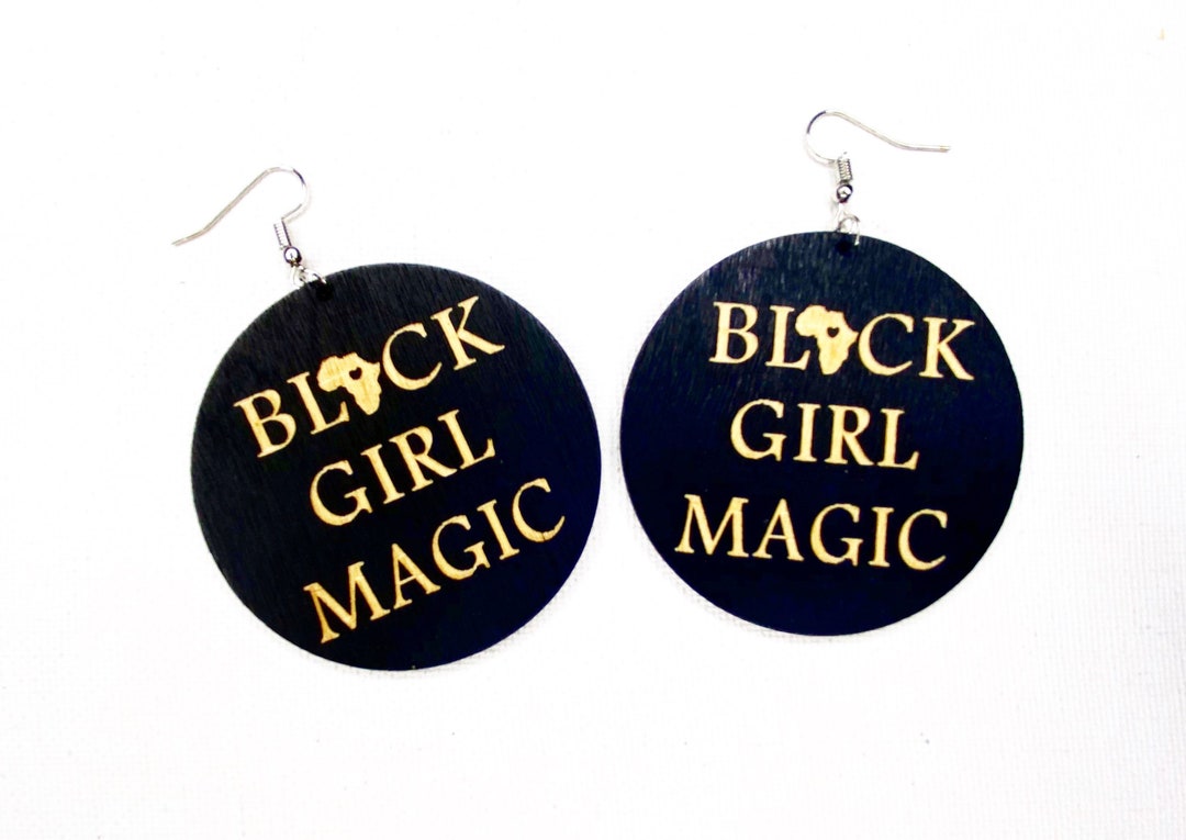 Wooden Hoop Earrings Wooden Hoop Earrings With Quote Black - Etsy