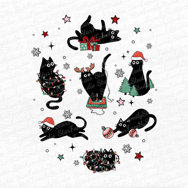 Meowy Christmas - Etsy