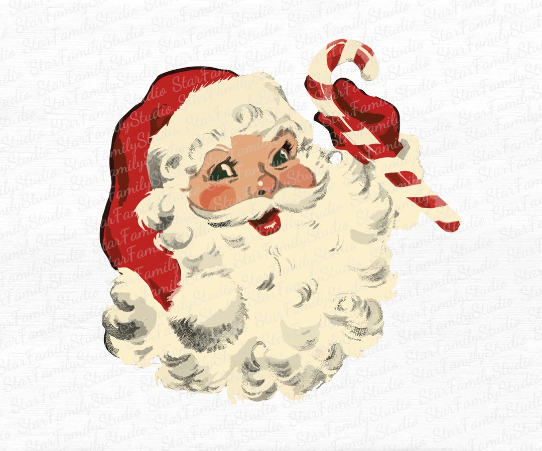 Vintage Santa PNG, Santa Claus Clipart, Christmas Clip Art, Greeting ...