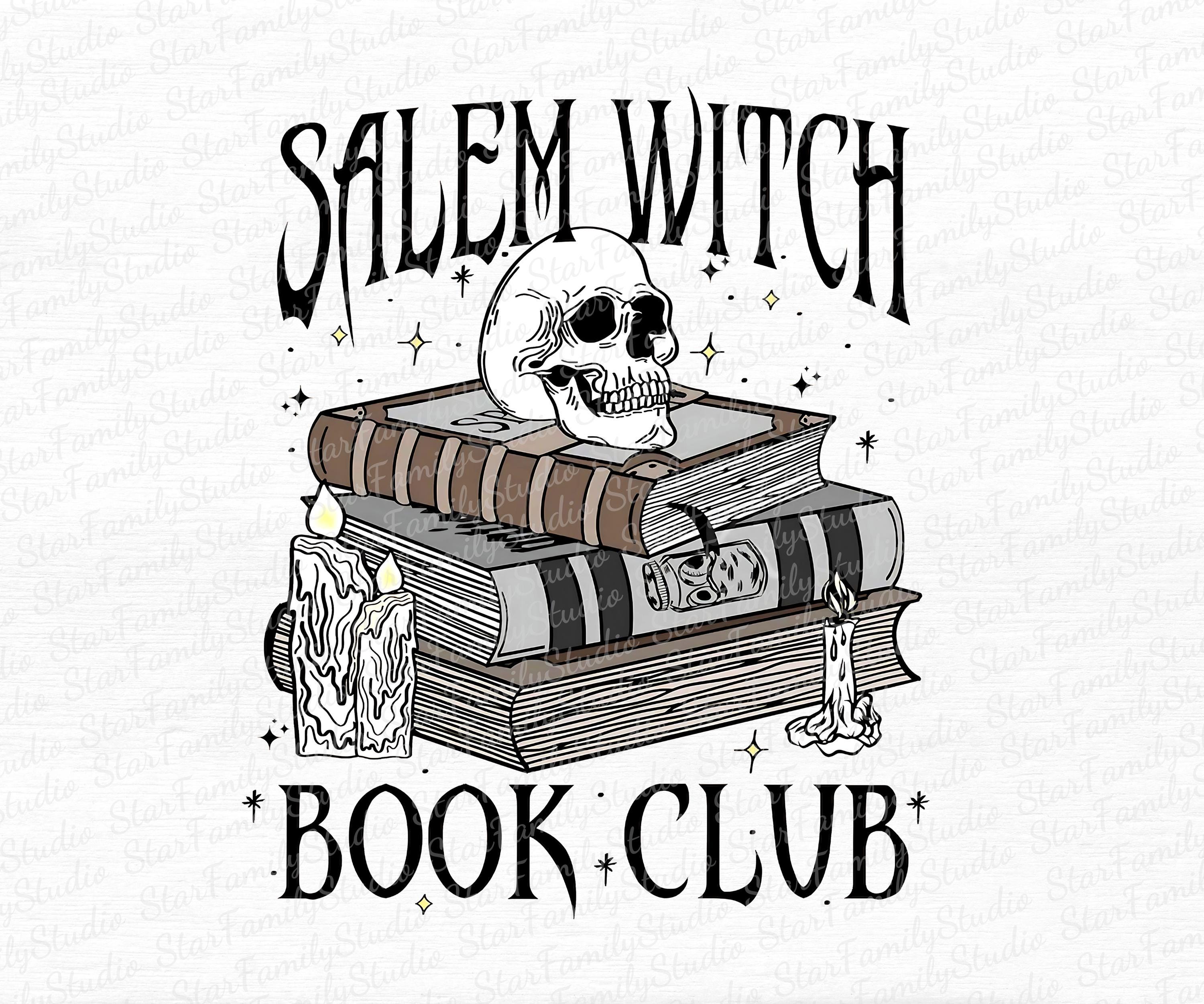 Salem Witch Book Club Png-halloween Sublimation Digital Design Download ...
