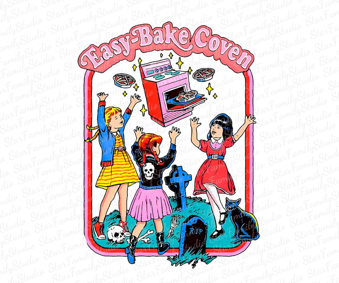 Retro Vintage 90s Easy Bake Coven Png, Friends Character Horror Png ...