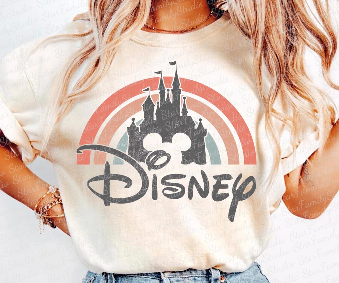 Disney Rainbow Castle Png, Disney Vintage Png, Disney Family Png ...