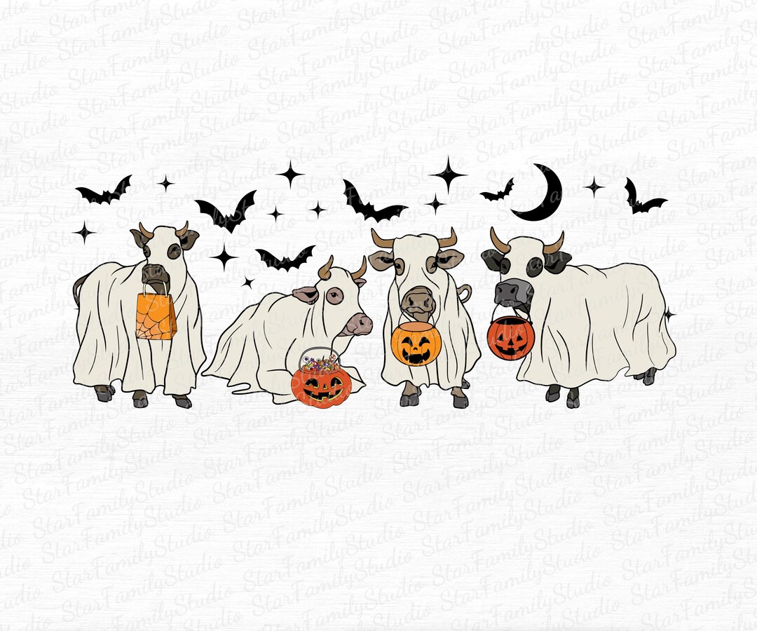 Halloween Cows PNG, Ghost Cows Png, Funny Cow Png, Funny Halloween Png ...