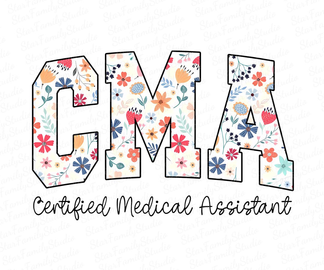 Floral CMA Nurse Png, Wildflower CMA Nurse Png, CMA Nurse Gift, Nurse ...