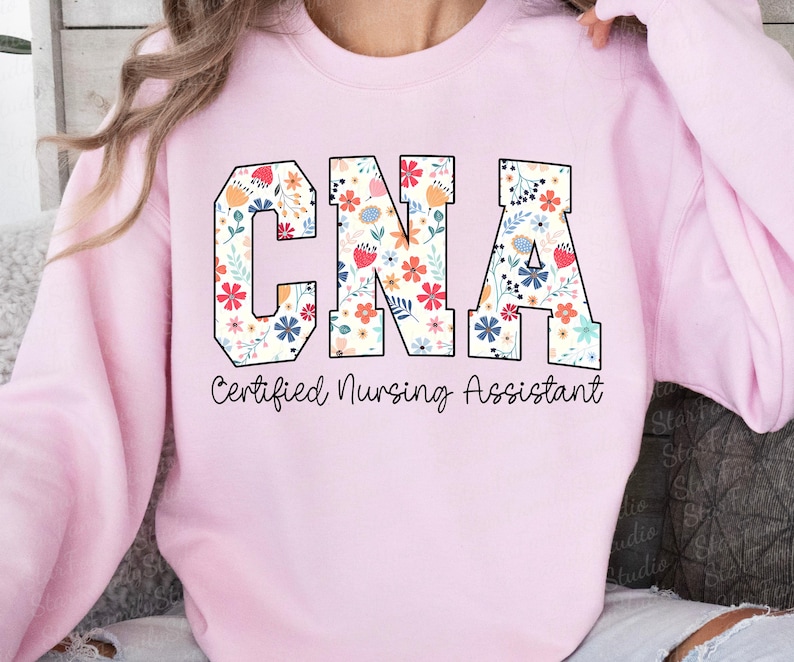 Floral CNA Nurse Png, Certified Nursing Assistant Png, CNA Nurse Gift ...