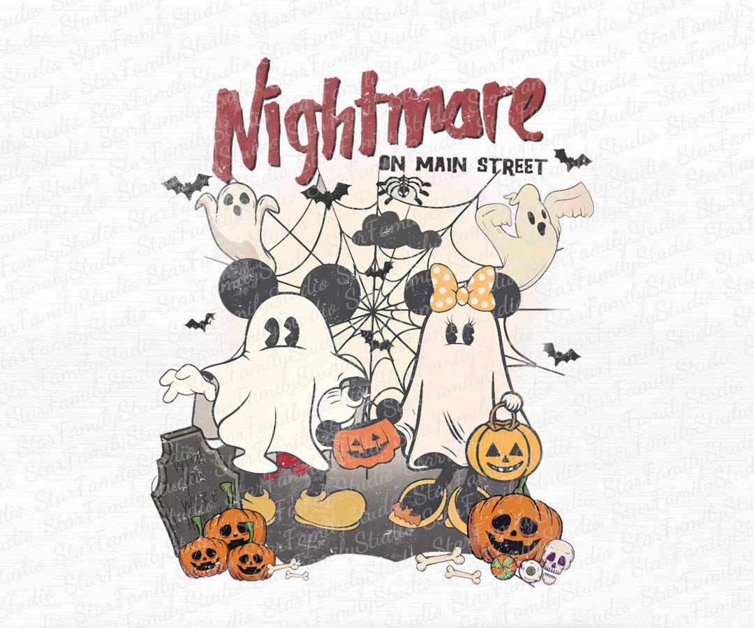 Nightmare on Main Street PNG, Retro Halloween Png, Spooky Vibes Png ...