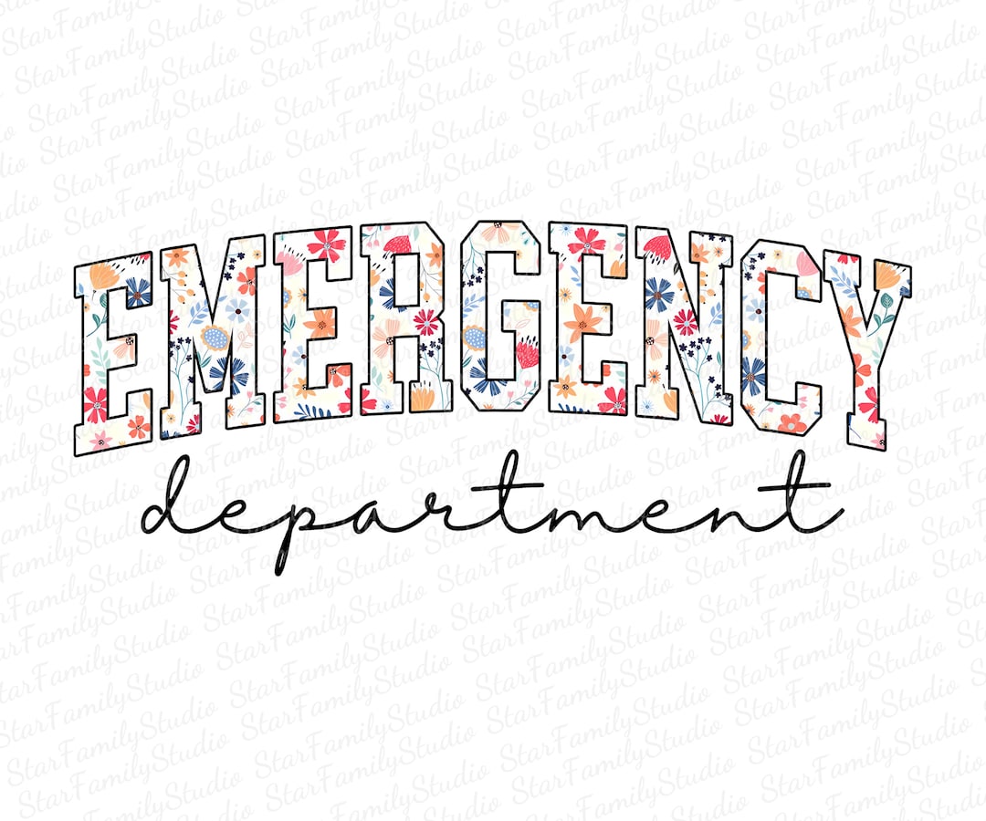 Floral Emergency Department Png, Emergency Nurse Png, Emergency Png, ER ...