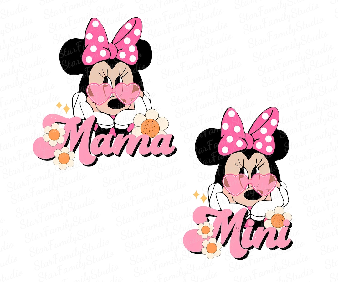 Disney Minnie Mama Mini Png, Disney Mama and Mini Png, Disney Family ...