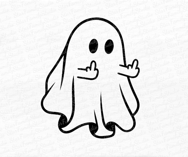 Ghost Middle Finger Svg Png, Halloween Svg Png, Svg File for Cricut ...