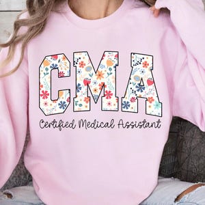 Floral CMA Nurse Png, Wildflower CMA Nurse Png, CMA Nurse Gift, Nurse ...