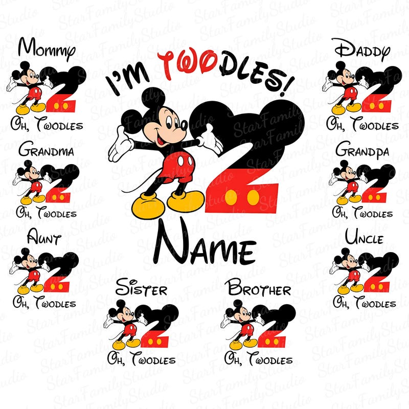 I M Twodles Family Svg - Etsy