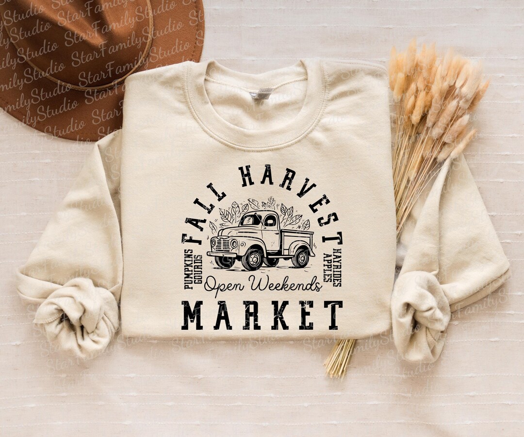 Fall Harvest Svg Png, Harvest Season Svg, Autumn Seasonal Svg, Vintage ...