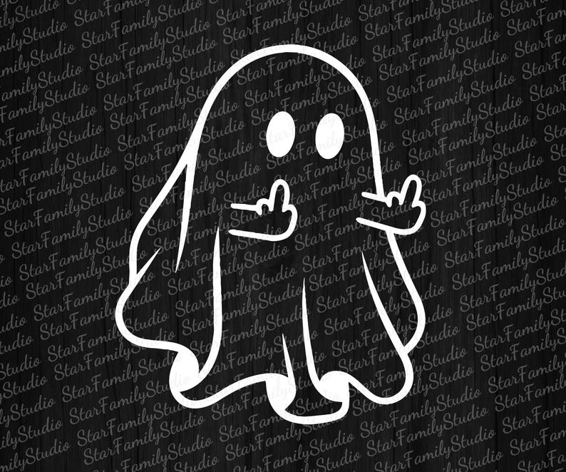 Ghost Middle Finger Svg Png, Halloween Svg Png, Svg File for Cricut ...