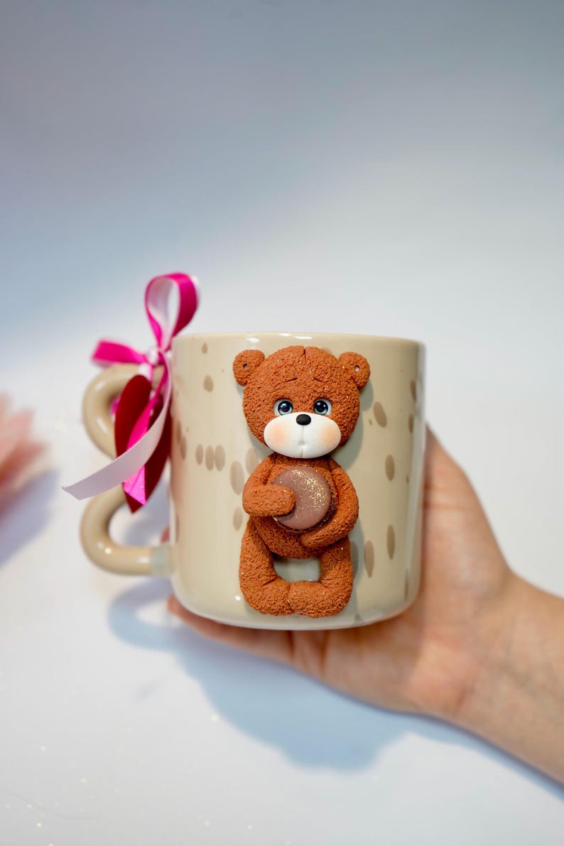 Handmade Teddy Bear Mug – A Warm Hug in a Cup, the Perfect Gift for ...