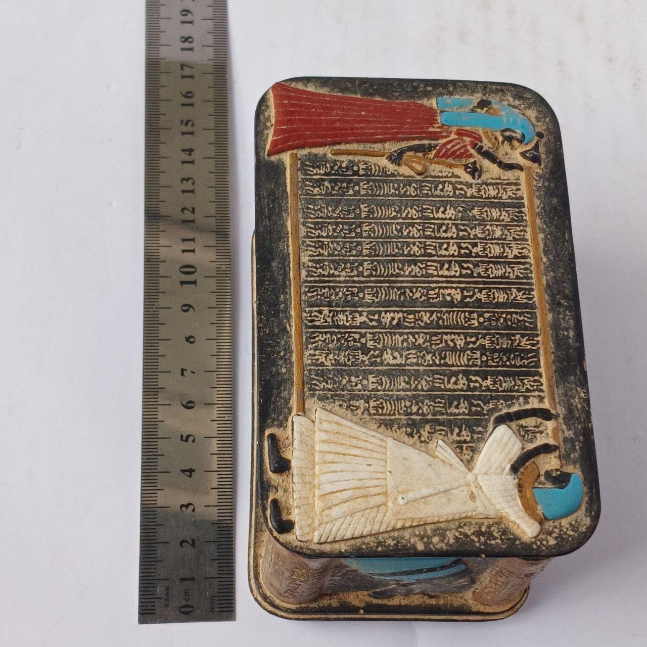 Handmade King Tutankhamun Box – Engraved & Hand-painted Egyptian Design ...