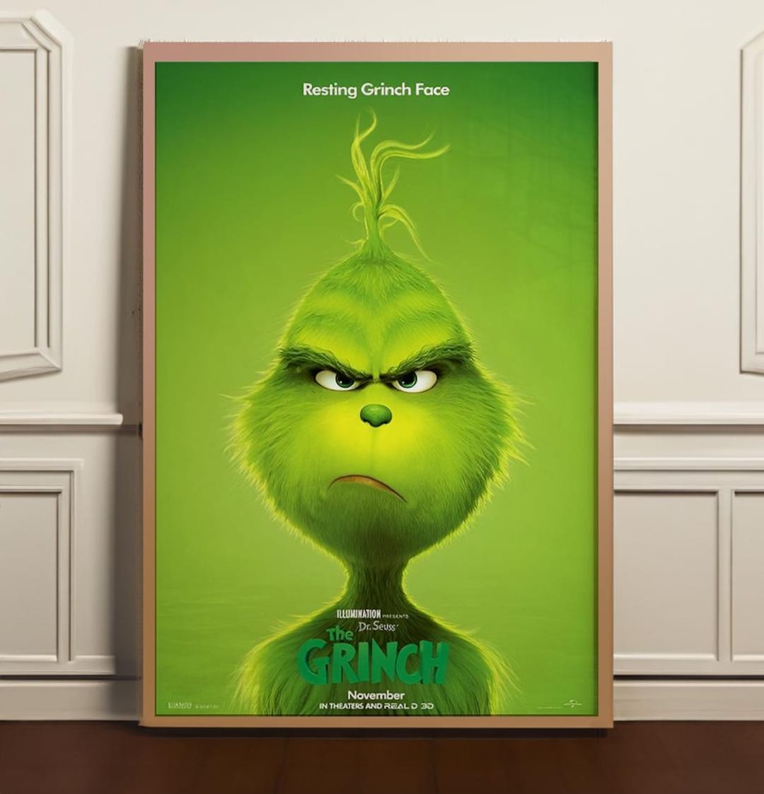 The Grinch Movie Poster， Minimalist Funny Art, Movie Collectibles ...