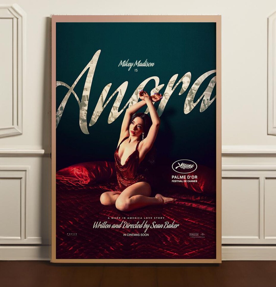 Anora Movie Poster， Minimalist Funny Art, Movie Collectibles, Digital Wall Painting, Retro ...