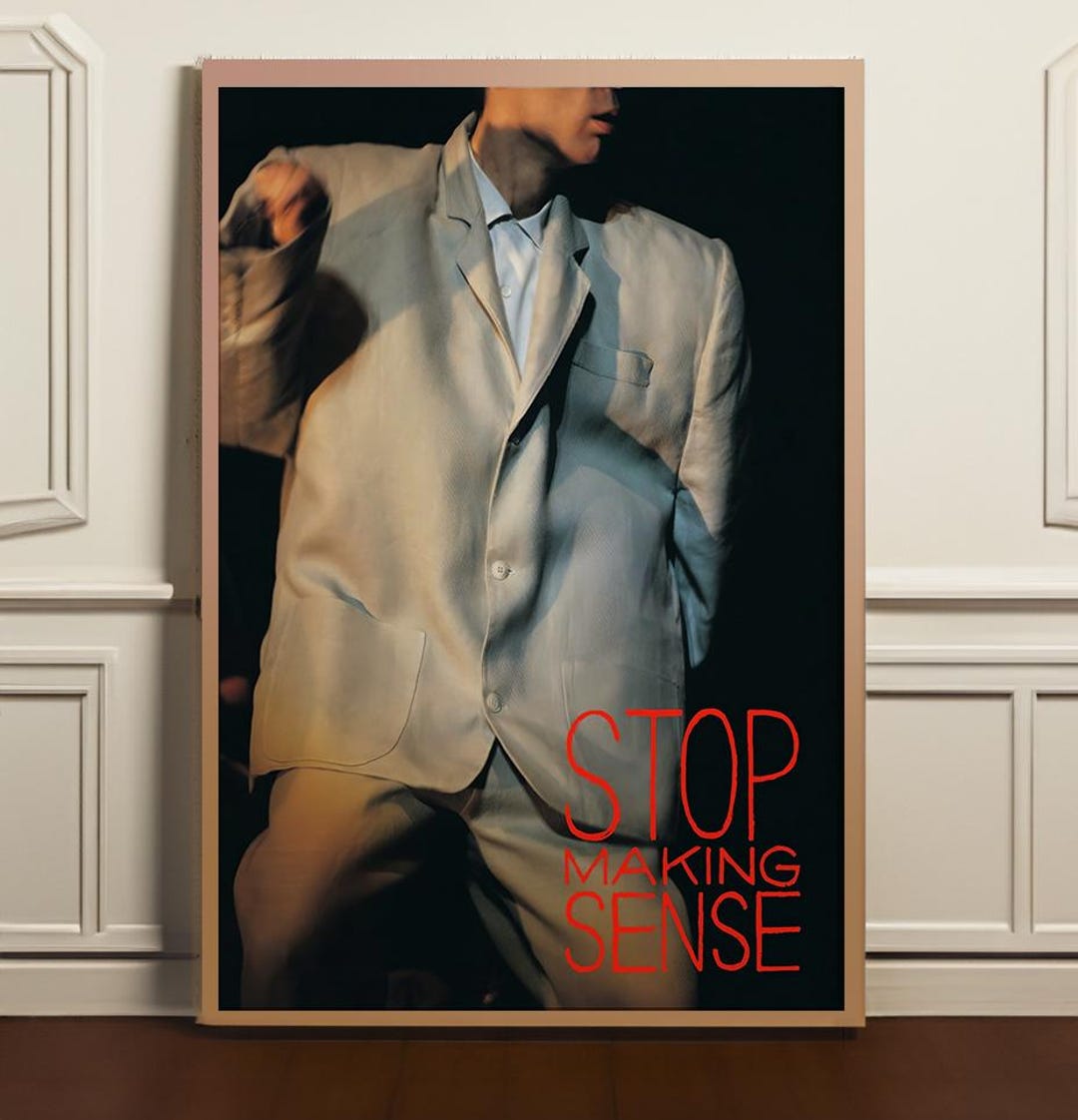 Stop Making Sense Movie Poster Minimalist Funny Art, Movie Collectibles ...