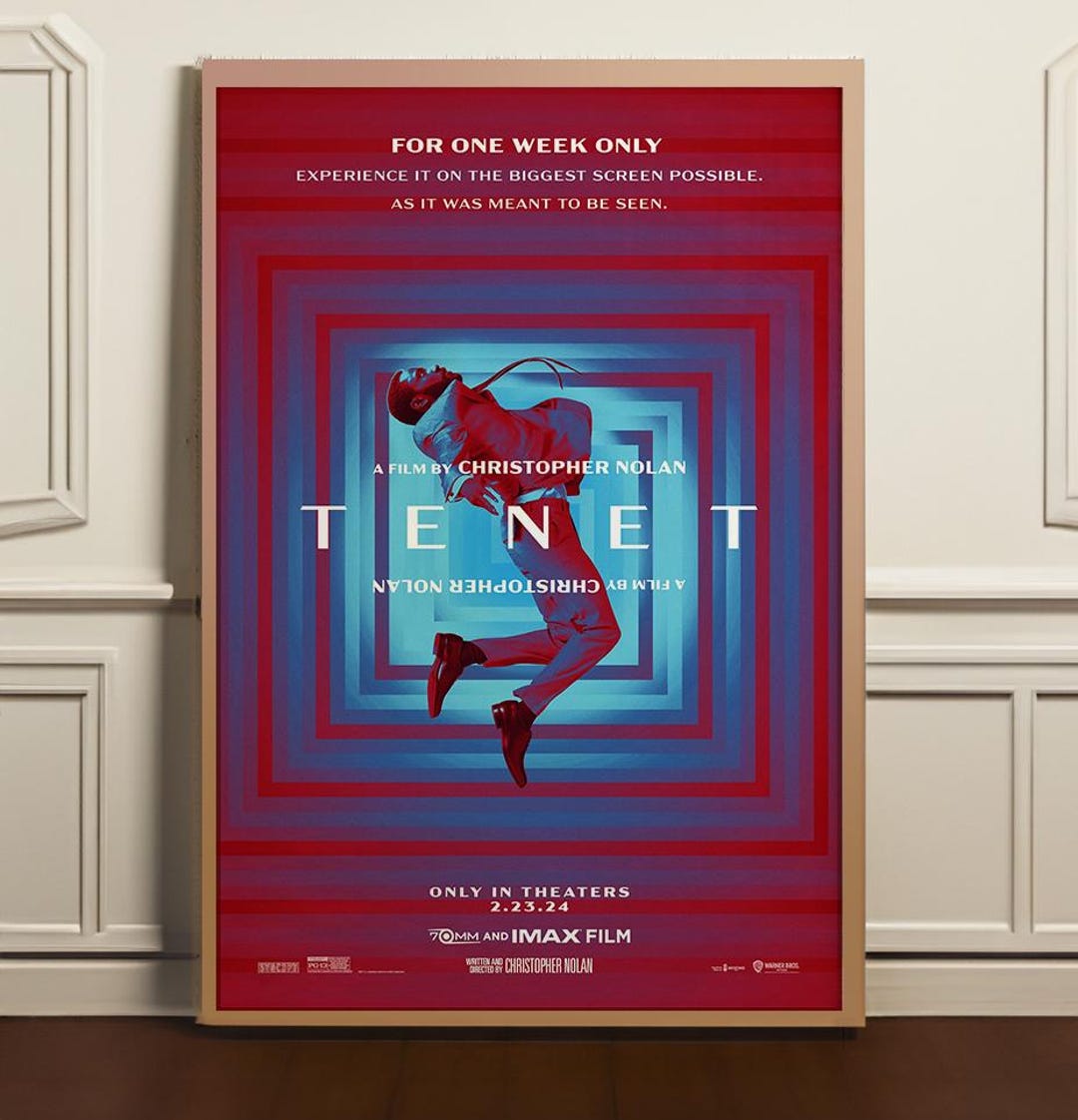 Tenet Movie Poster， Minimalist Funny Art, Movie Collectibles, Digital ...
