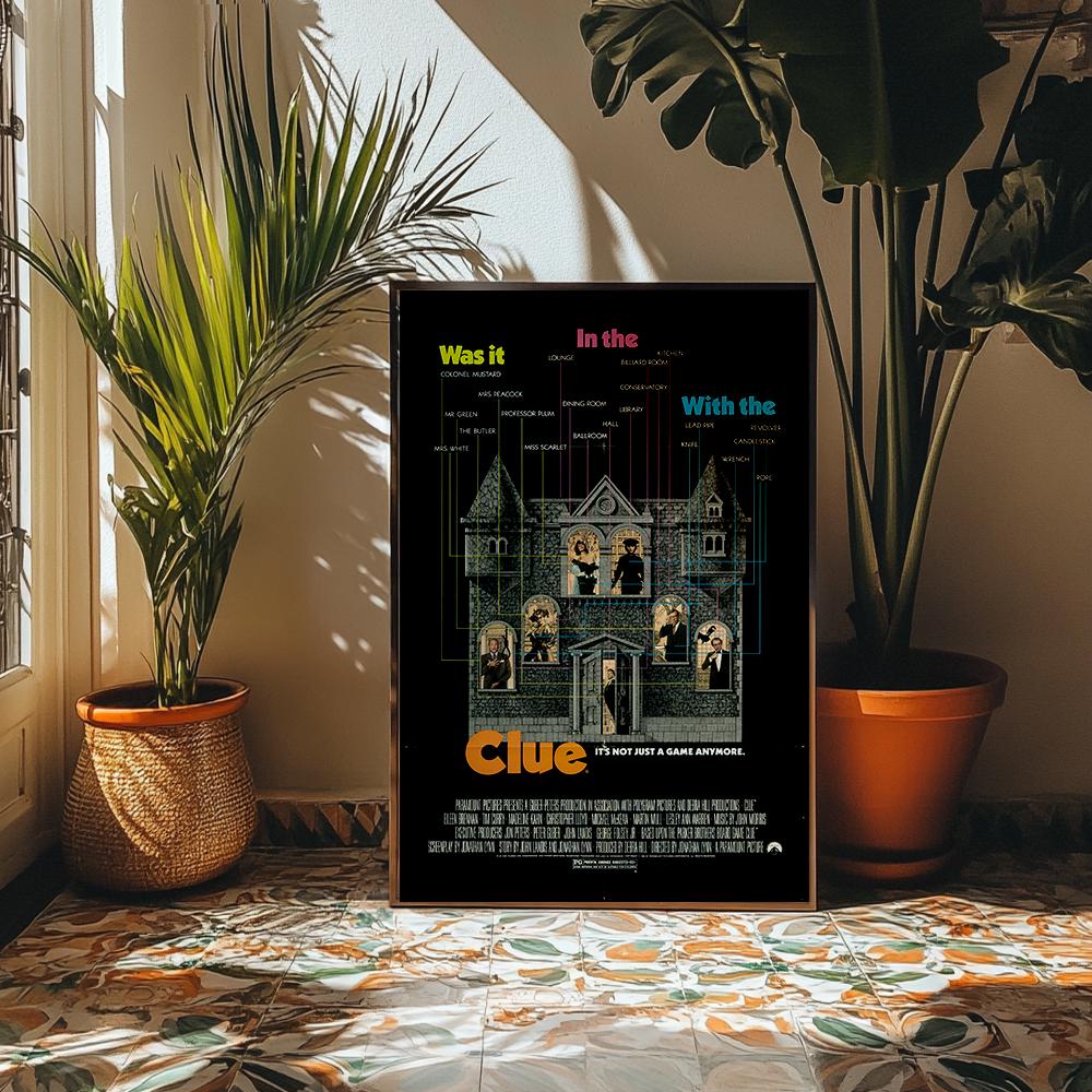 Clue Movie Poster,minimalist Funny Art, Movie Collectibles, Digital ...
