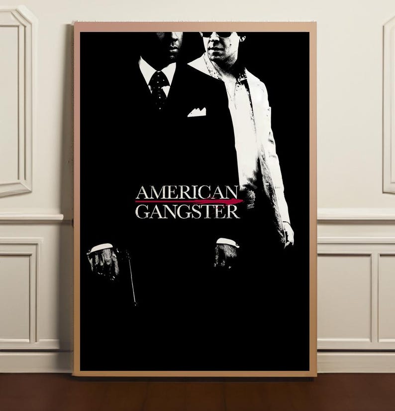 American Gangster Movie Poster Minimalist Funny Art, Movie Collectibles ...