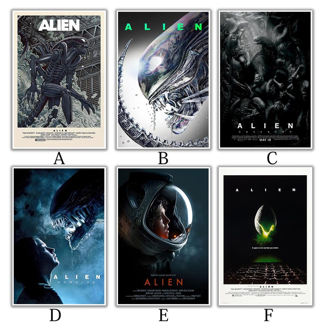 Alien Movie Poster,minimalist Funny Art, Movie Collectibles, Digital ...