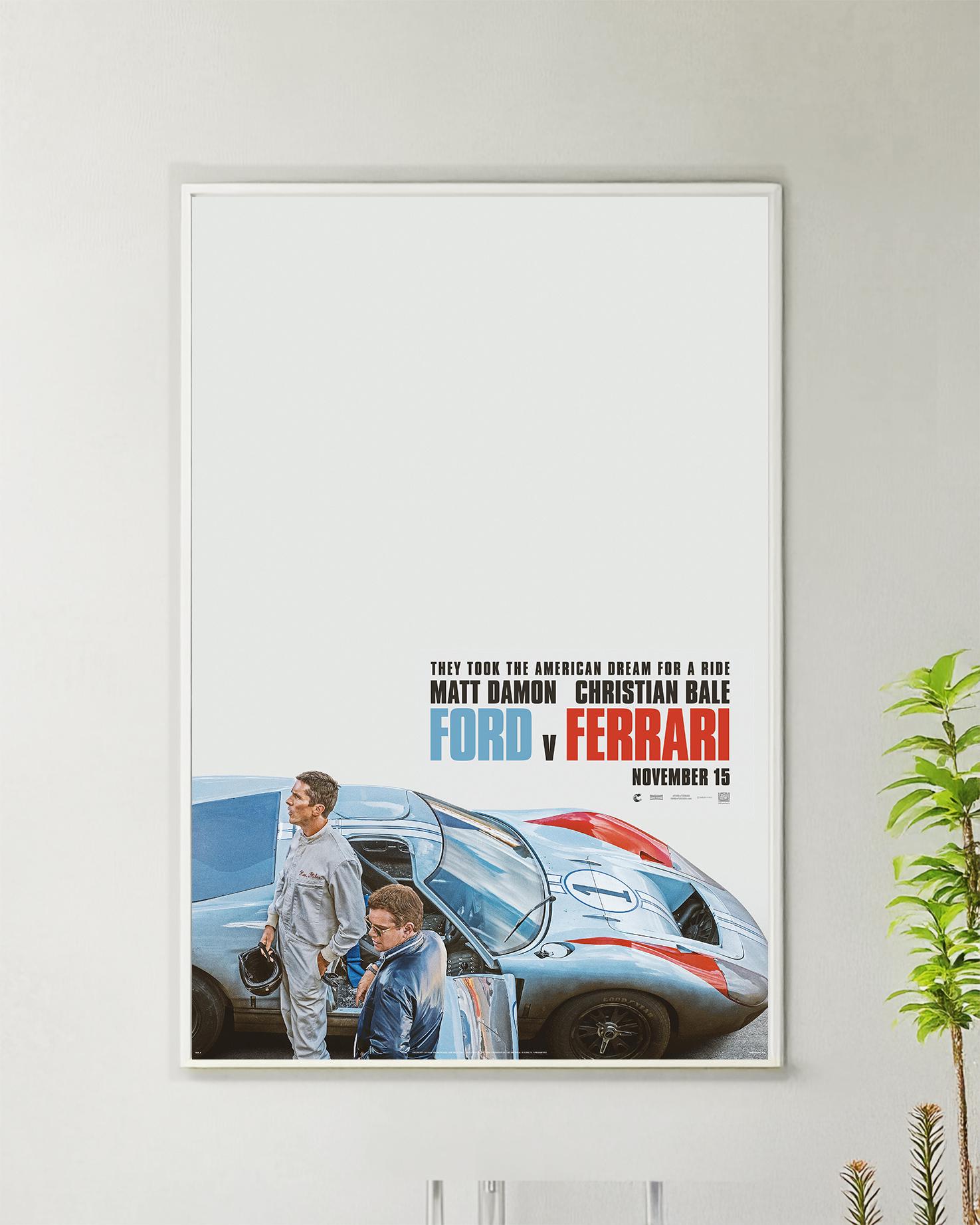 Ford V Ferrari Movie Poster,minimalist Funny Art, Movie Collectibles ...