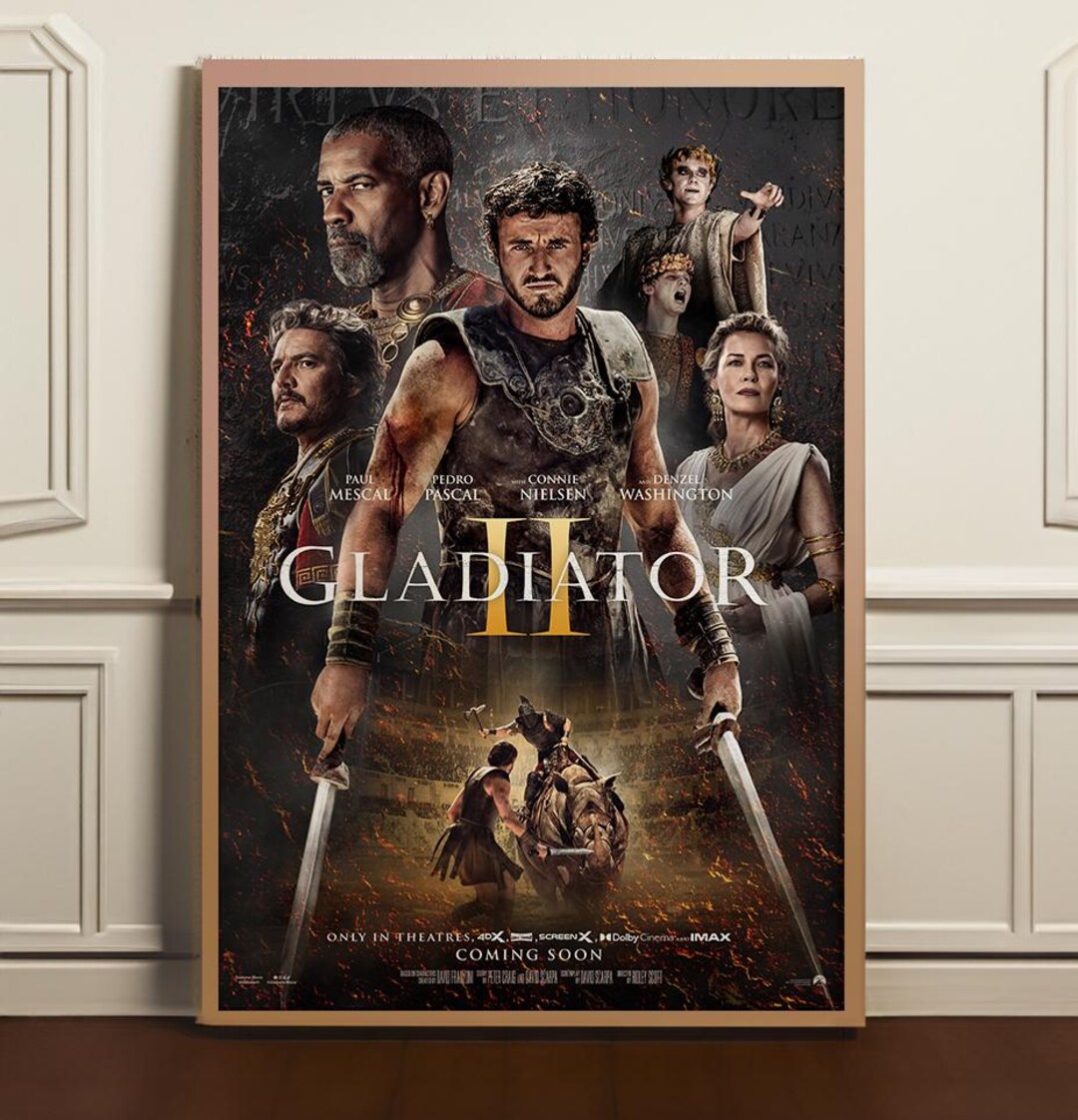 Gladiator 2 Movie Poster， Minimalist Funny Art, Movie Collectibles ...
